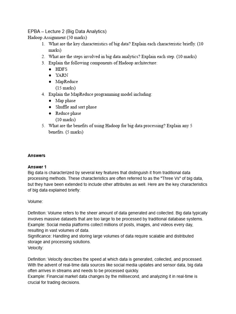 Assignment 2 - Yash Sanghavi - Hadoop Lecture 2 (Big Data Analytics) | PDF