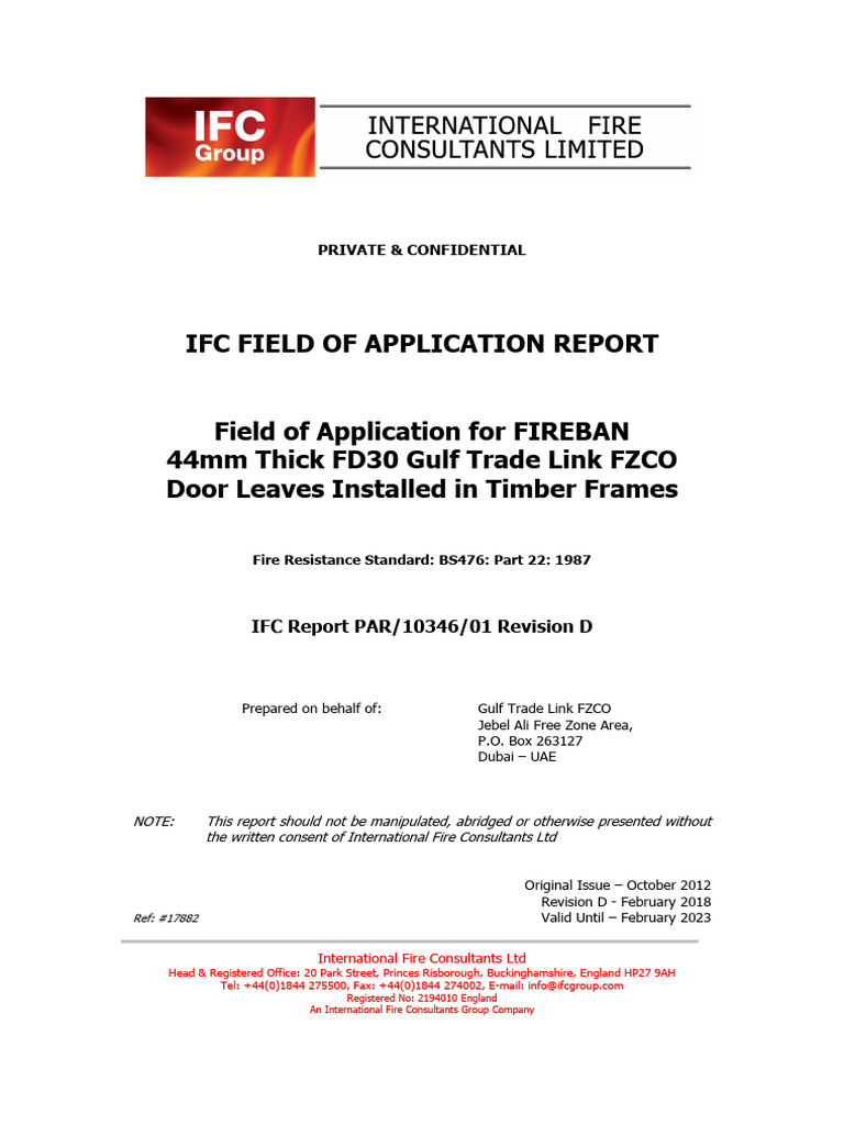 IFC FD 30 Technical Assessment | PDF