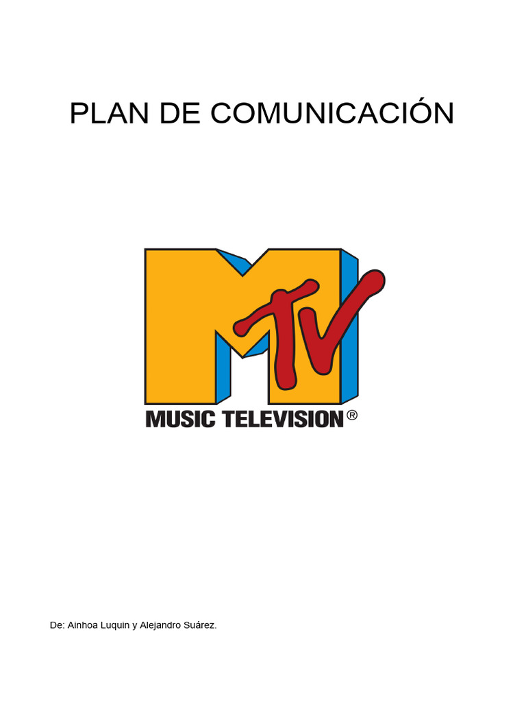 MTV Plan de Comunicación | PDF