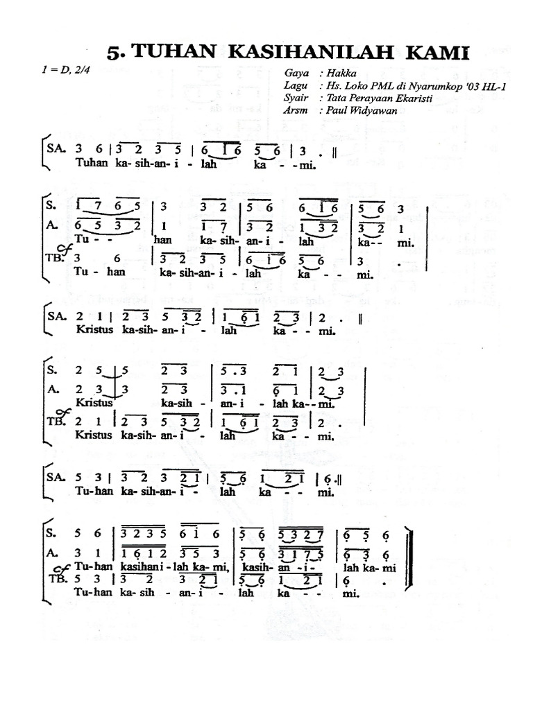Tuhan Kasihanilah Kami_Mandarin_Hakka | PDF