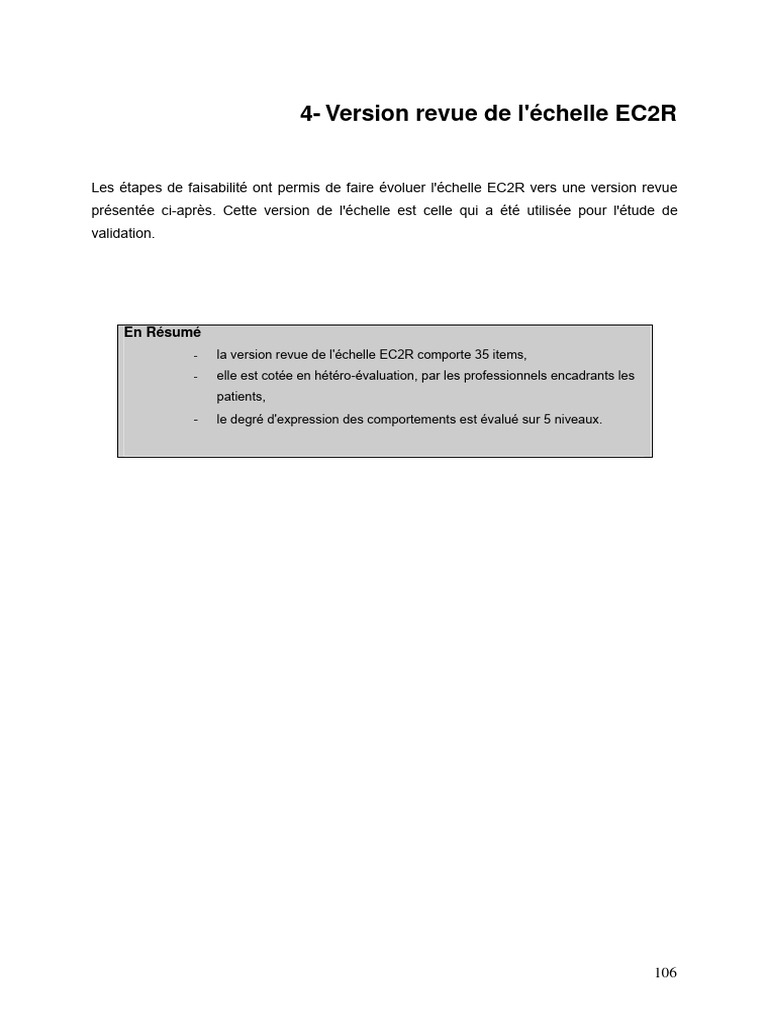 Échelle EC2R : Évaluation de l'autisme | PDF | Trouble du spectre de l ...