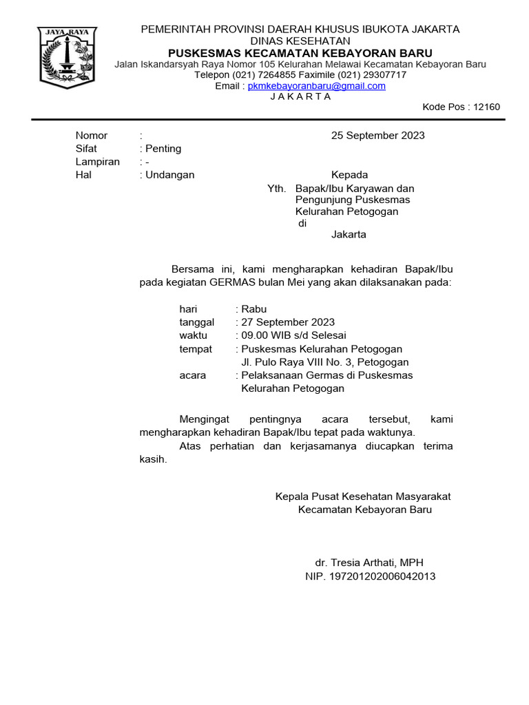 Undangan Germas 2022 | PDF