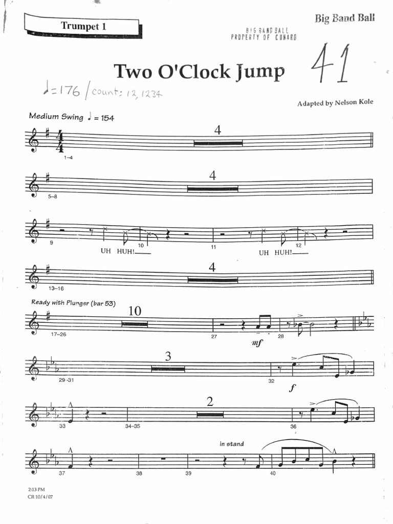 Two O'clock Jump | PDF