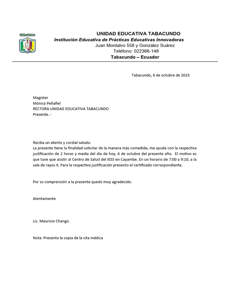 Unidad Educativa Tabacundo | PDF