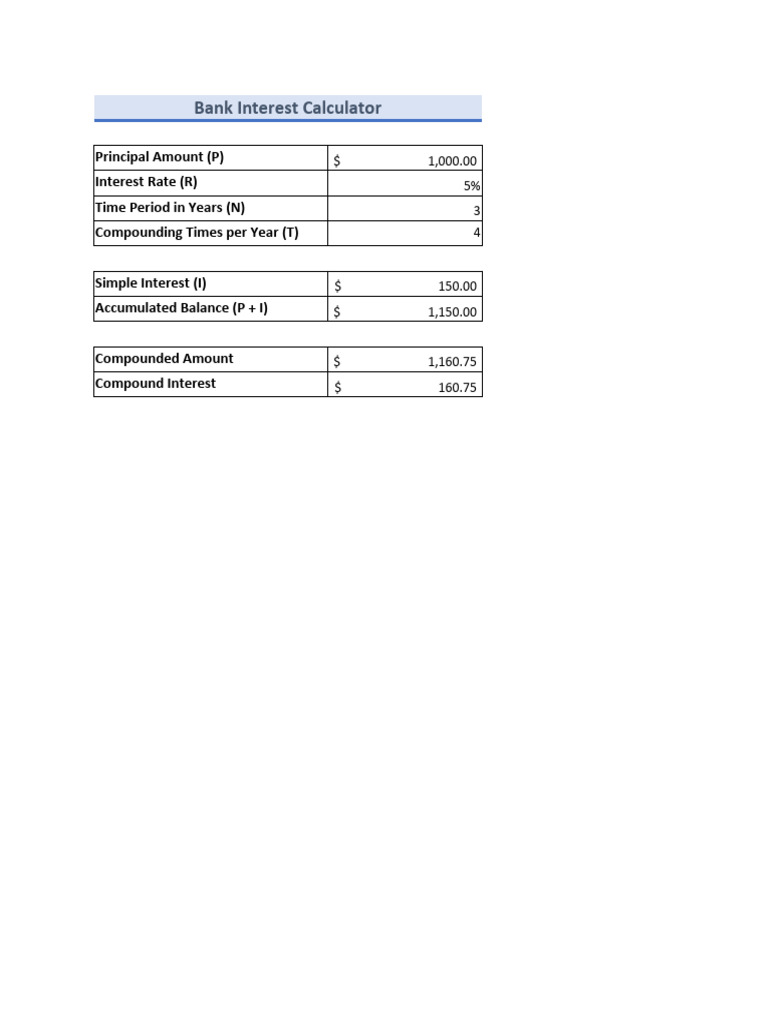 Bank Interest and EMI Calculator | PDF | Business | Finance & Money ...