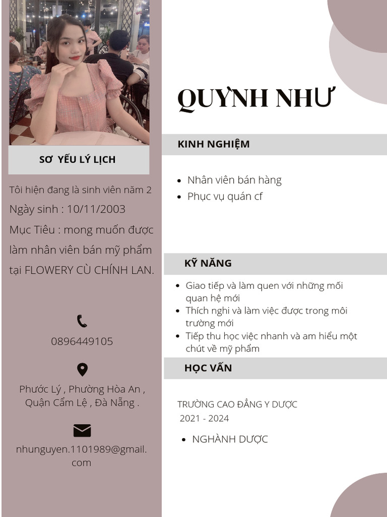 CV Qu NH Như | PDF