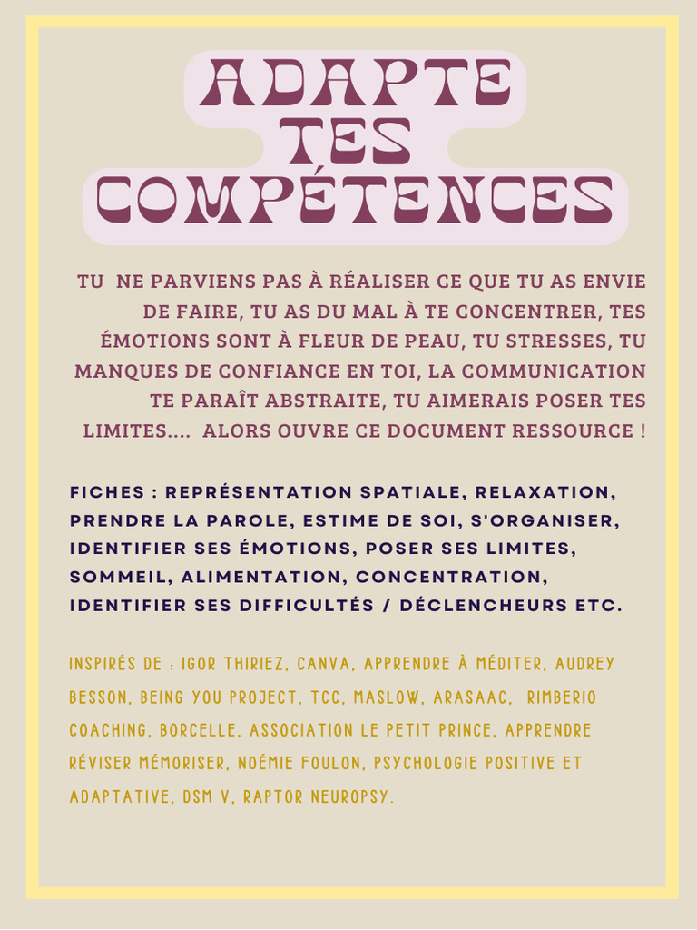 Outils Tsa Tdah | PDF