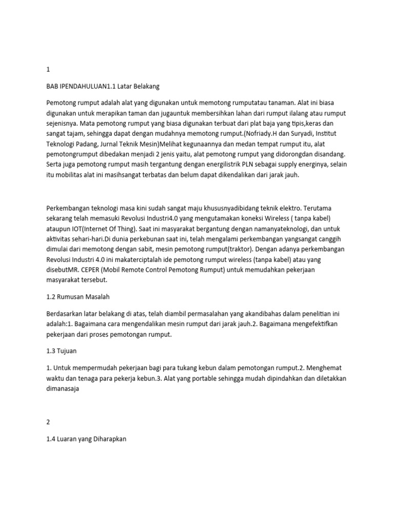 pkm pemotong rumput | PDF