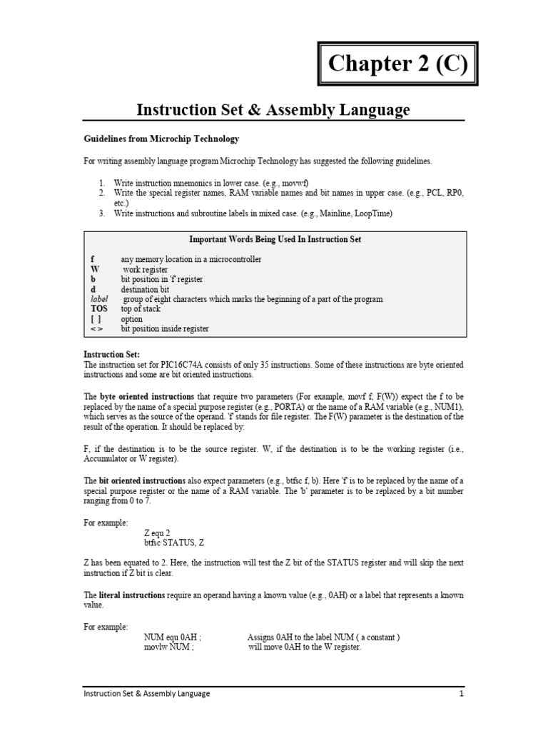 Microcontroller Architecture 2c Pdf