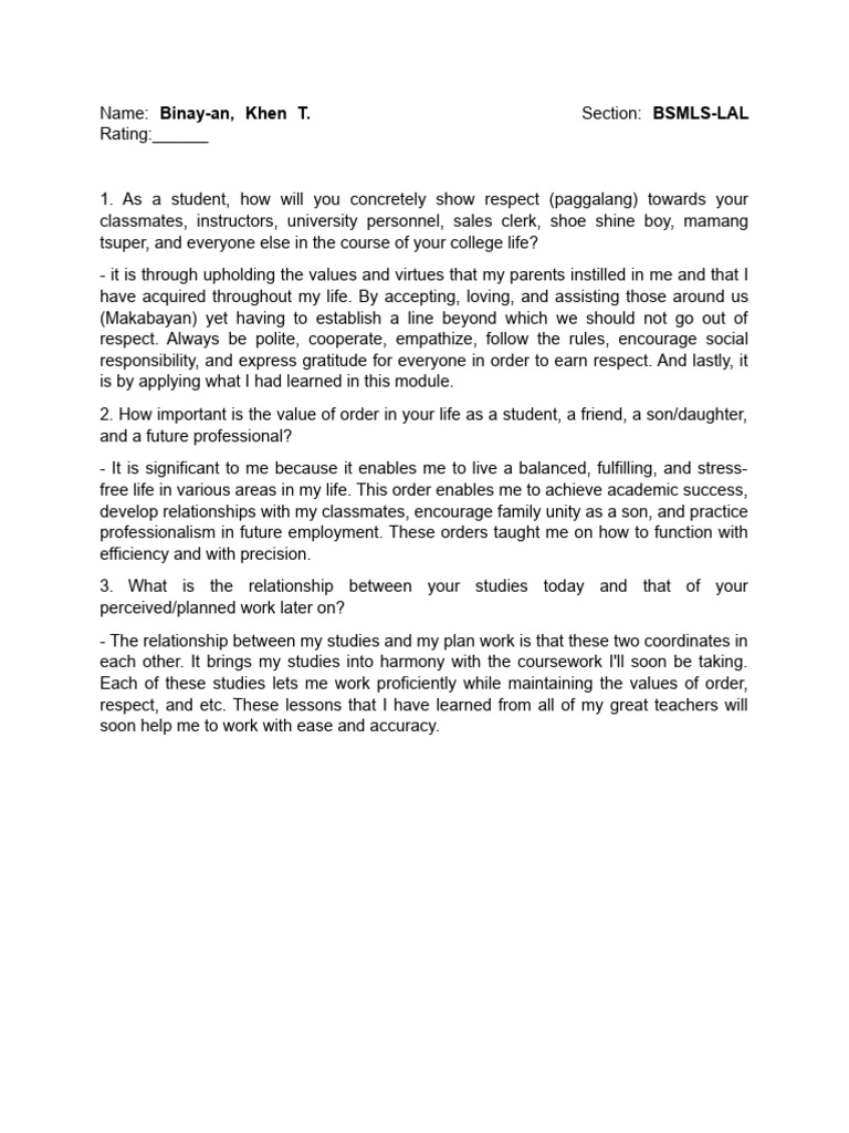NSTP Act 1 2nds Sem 2023 | PDF | Self-Improvement | Wellness