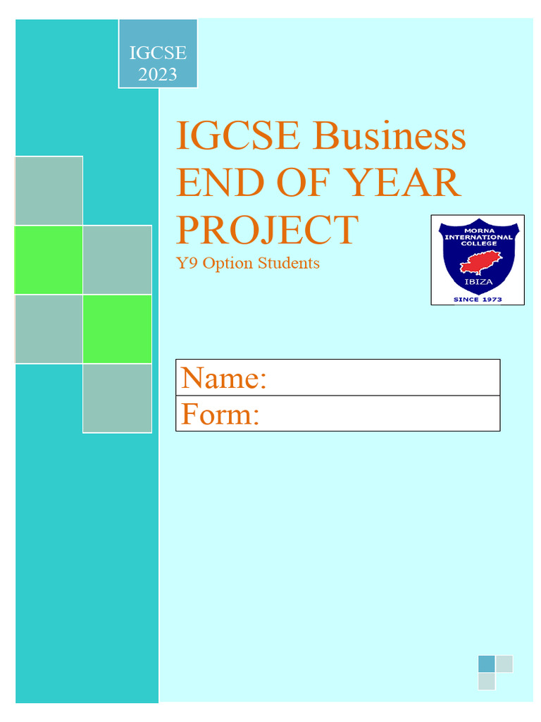 Year-9 - End of Year Project | PDF
