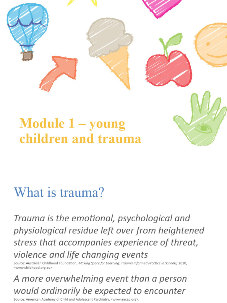 Module 1 Young Children and Trauma PowerPoint | PDF | Psychological ...