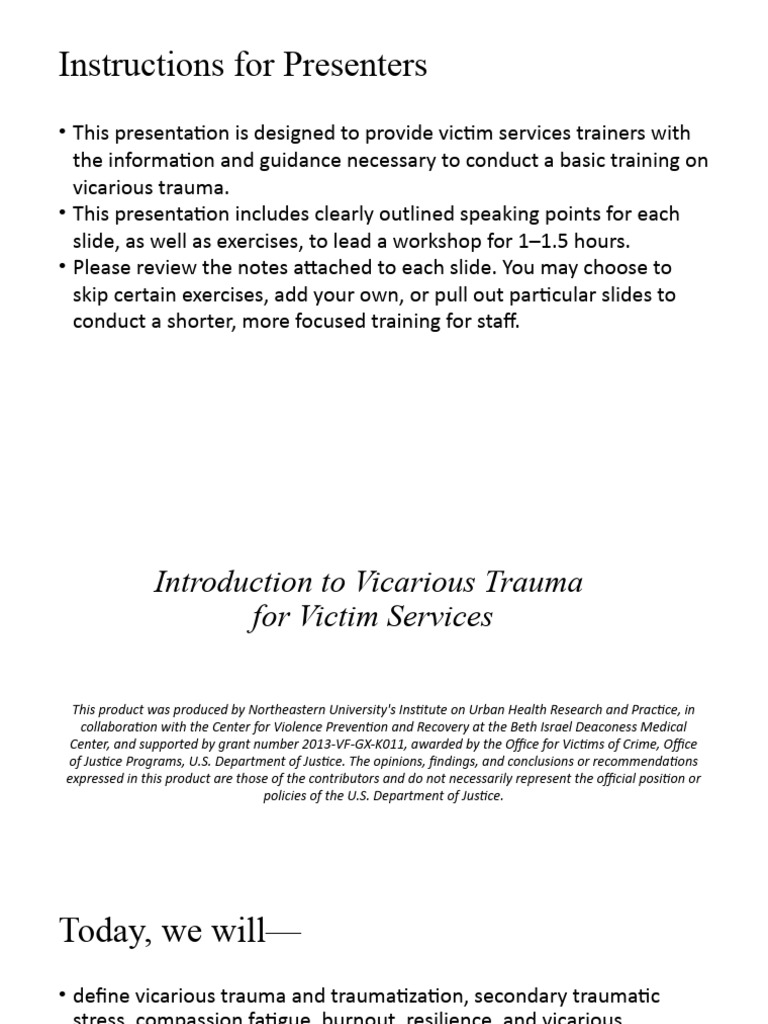 VT Intro To VT For Victim Services | PDF