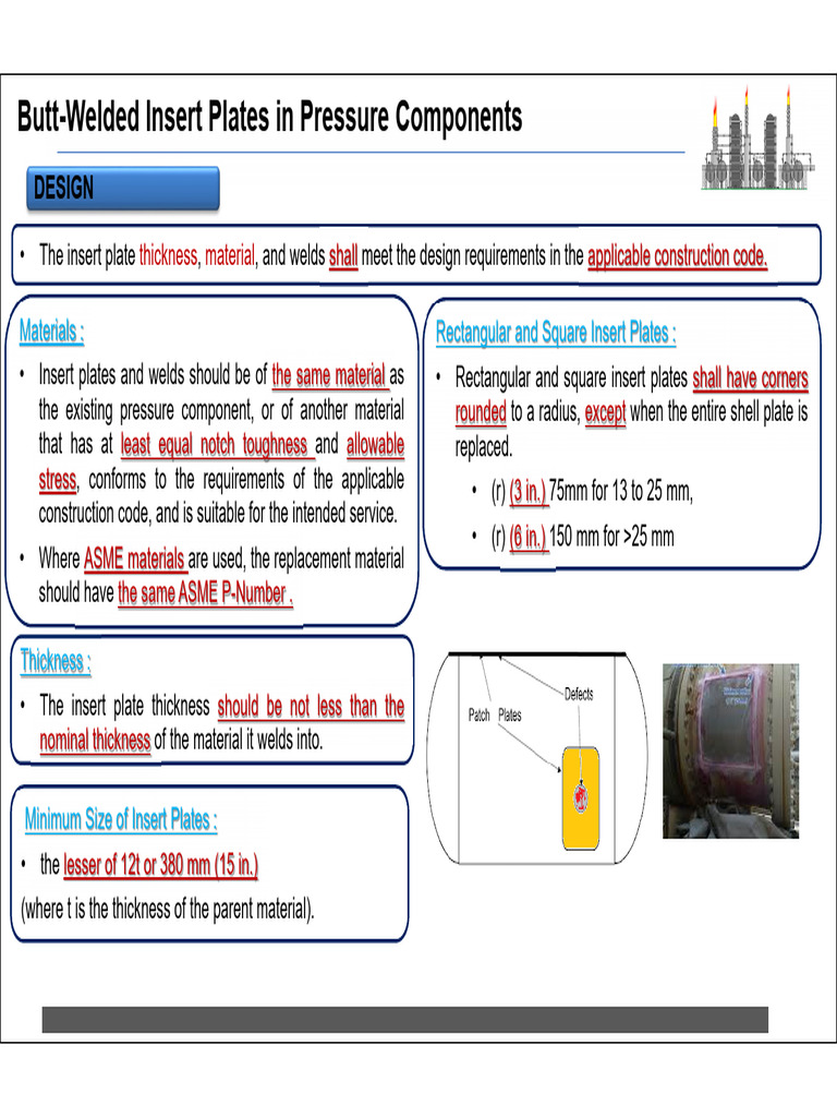 Butt-Welded Insert Plates in Pressure Components | PDF
