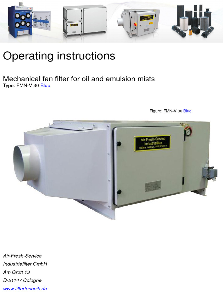 BLUE AIR - Fume Extractor - FMN-V 30 | PDF
