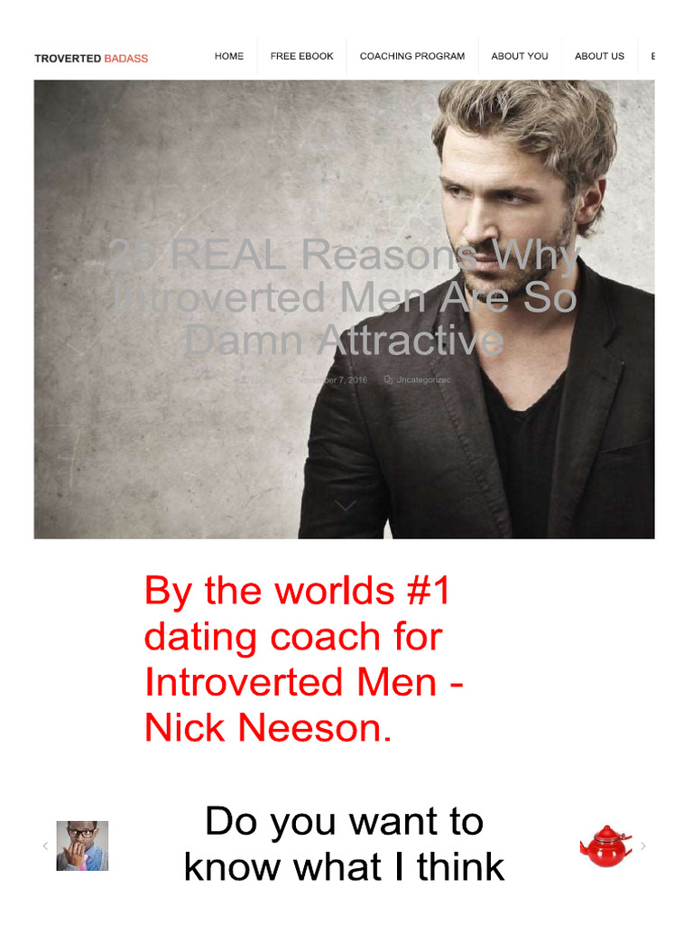 25 REAL Reasons Why Introverted Men Are So Damn Attractive | PDF