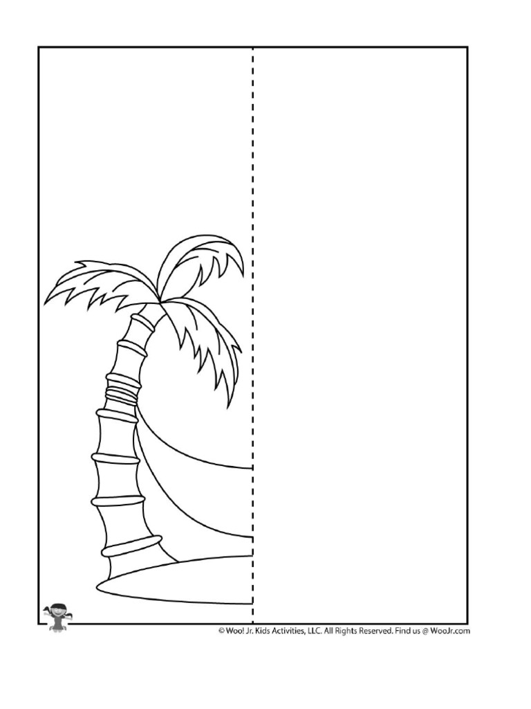 Tropical Symmetrical Art Drawing Practice Printable - Woo! Jr. Kids ...