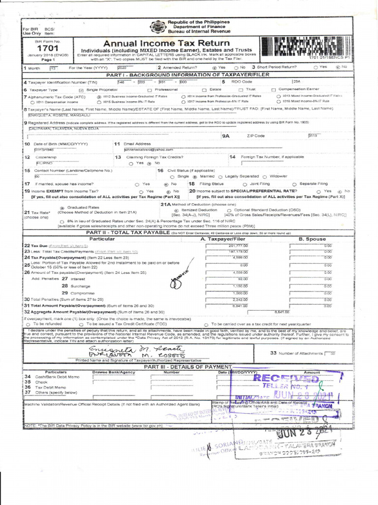 Income Tax Return | PDF