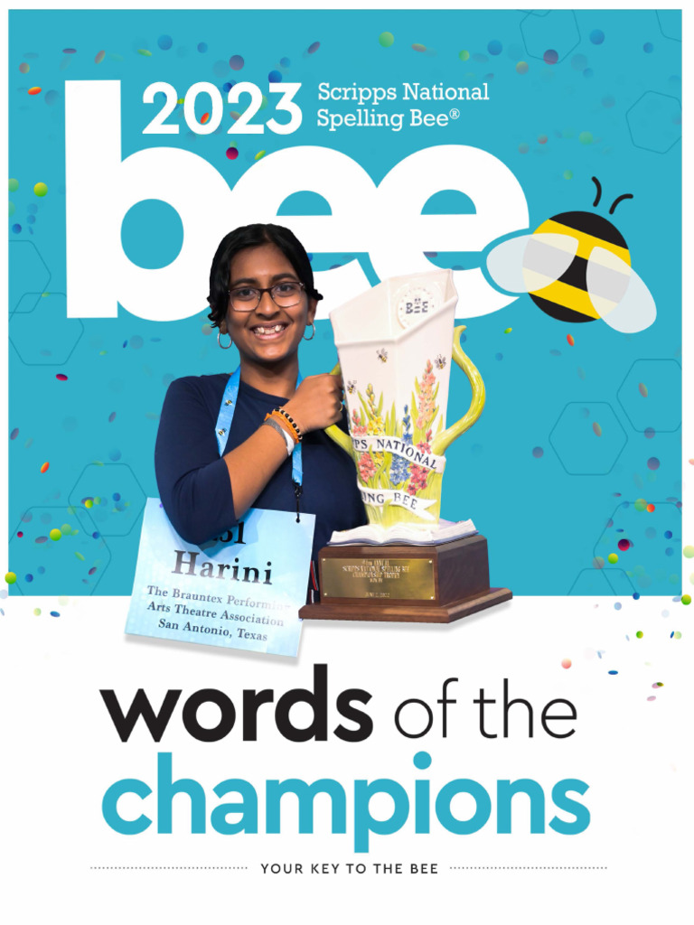 2023 Scripps National Spelling Bee Words of The Champions 9798842884711 ...