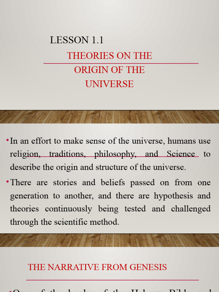 Chapter 1 Origin of The Universe Origin of The Solar System | PDF ...