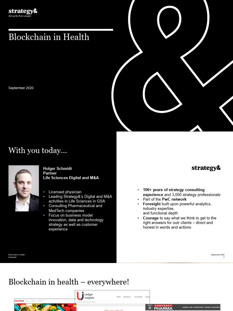 Strategy - PWC - Blockchain-in-Health-slides | PDF