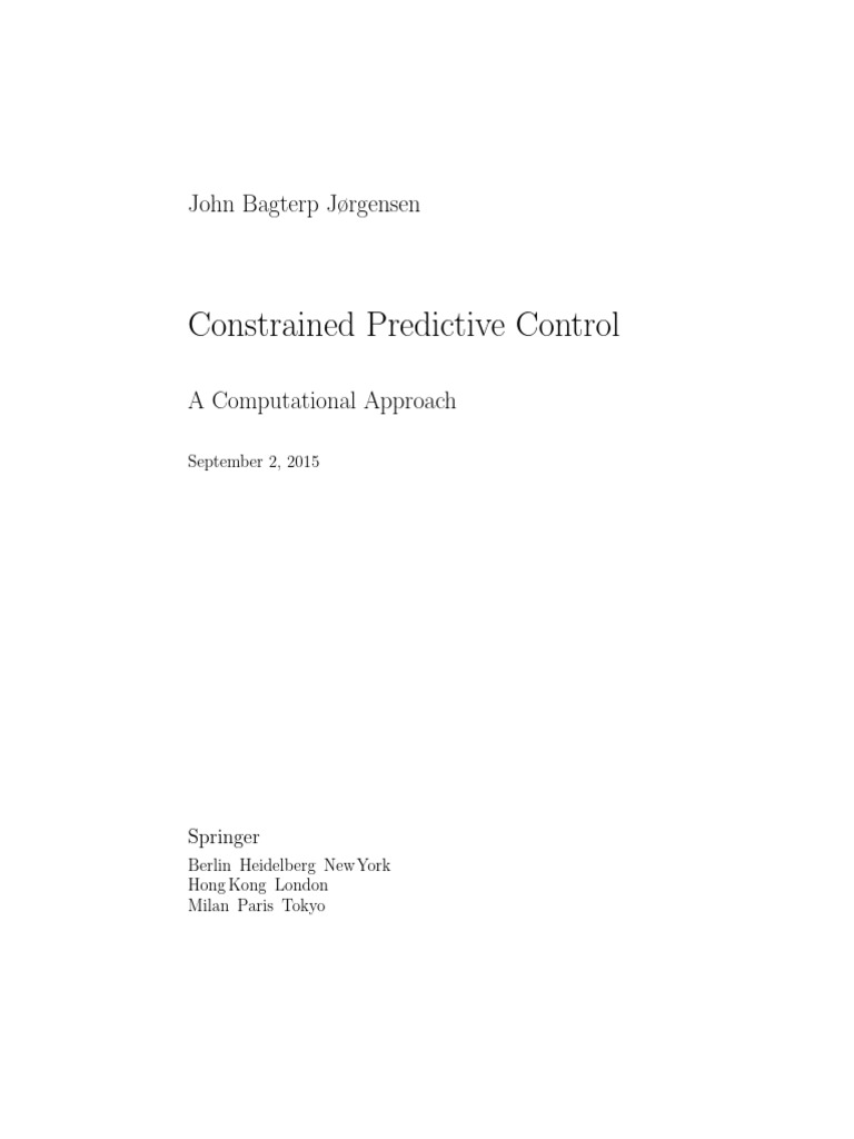 Constrained Predictive Control-John | PDF