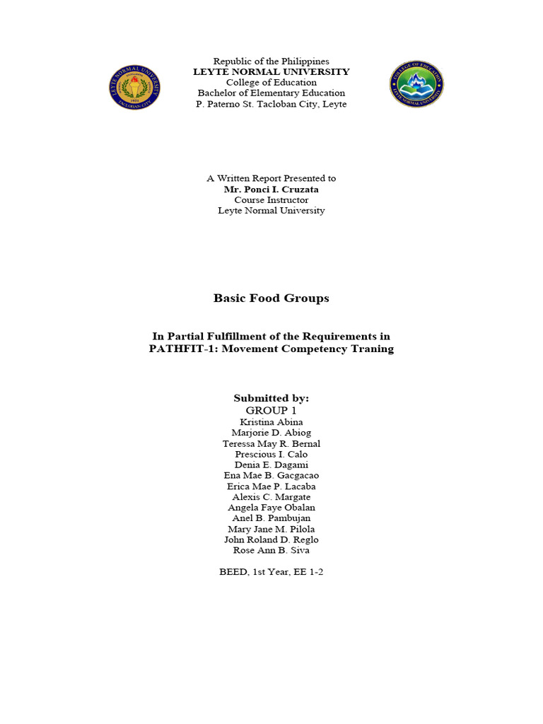 Written Report - PATHFIT G1 | PDF