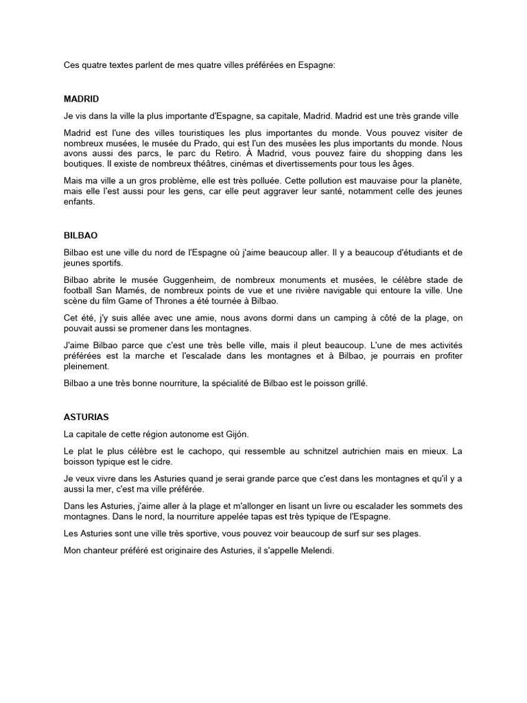 French 4 Textes Sandra Marcos Molinuevo | PDF