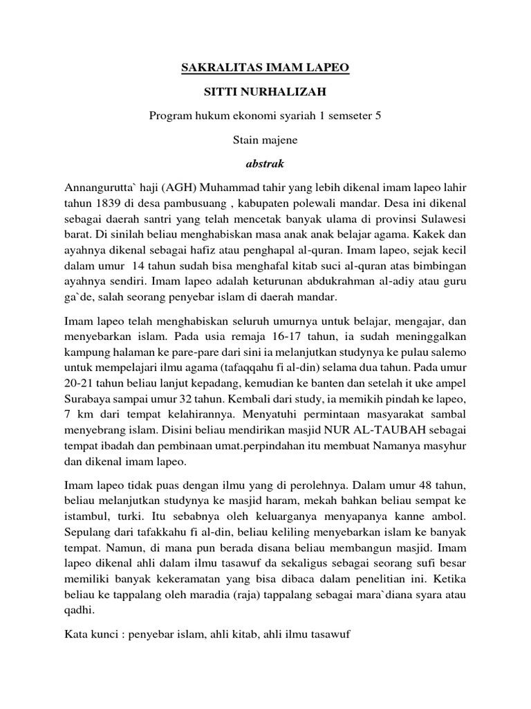 Imam Lapeo | PDF Imam Lapeo | PDF