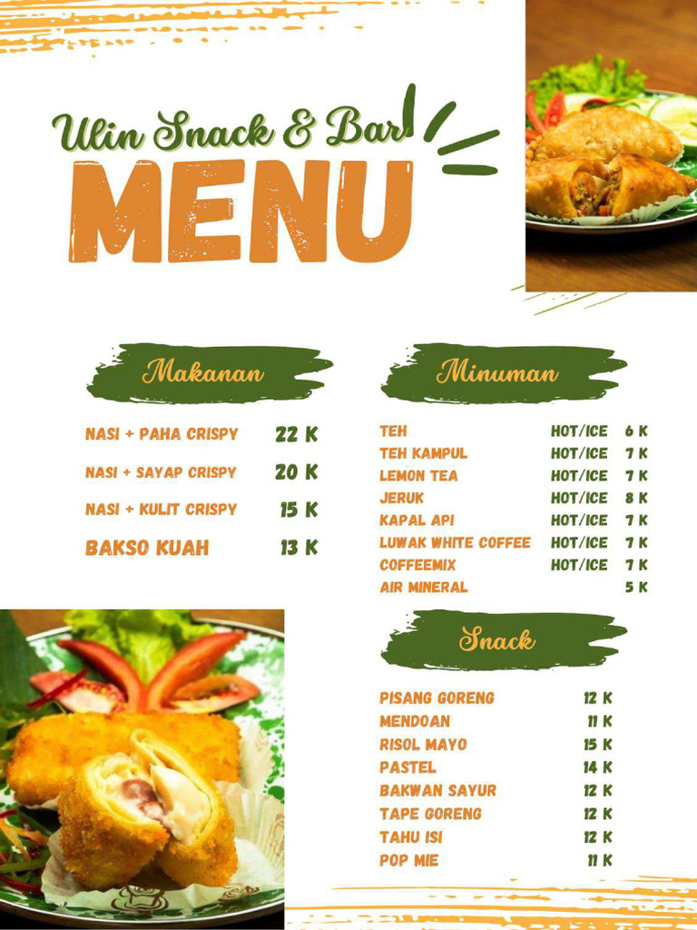 Soko Alas Menu - Ulin Bar - Jul 2023 | PDF