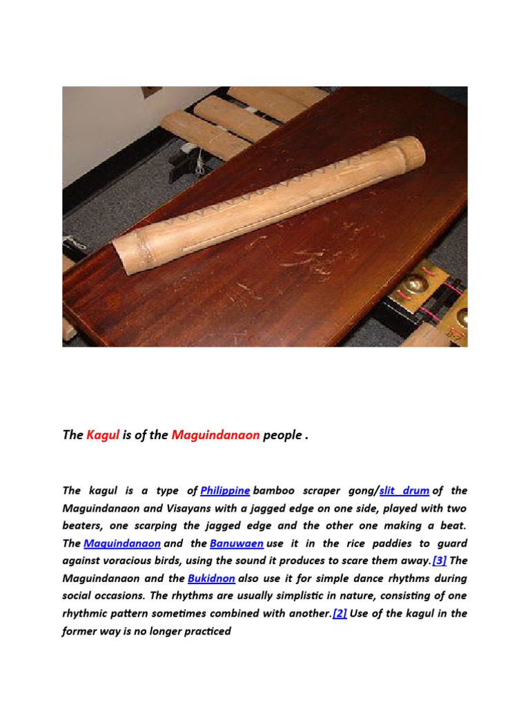 Kagul: Maguindanaon Bamboo Drum | PDF