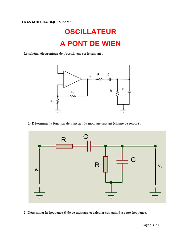 Tp2 Oscillateur | PDF