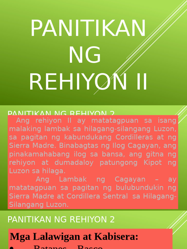 3 Rehiyon 2 | PDF