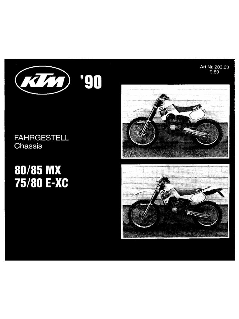 Manual KTM 80 Frame 1990 | PDF