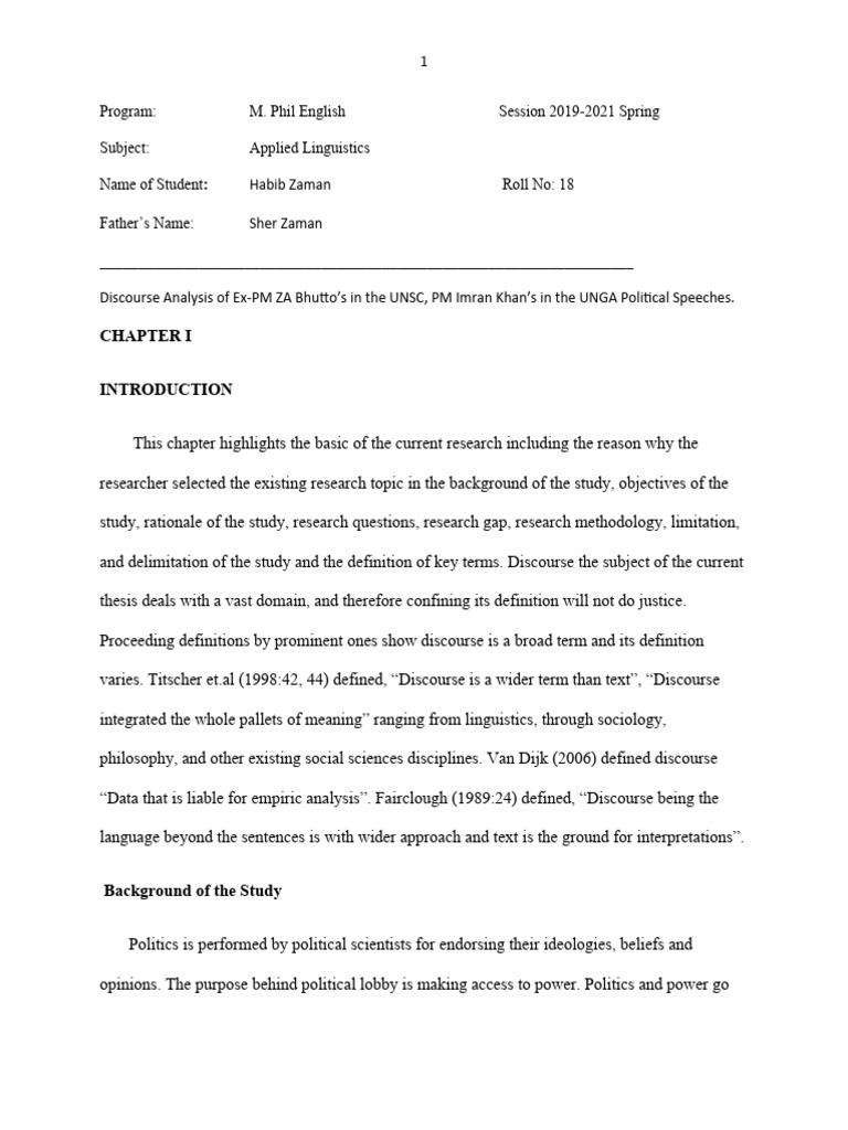 M.Phil Complete Thesis | PDF