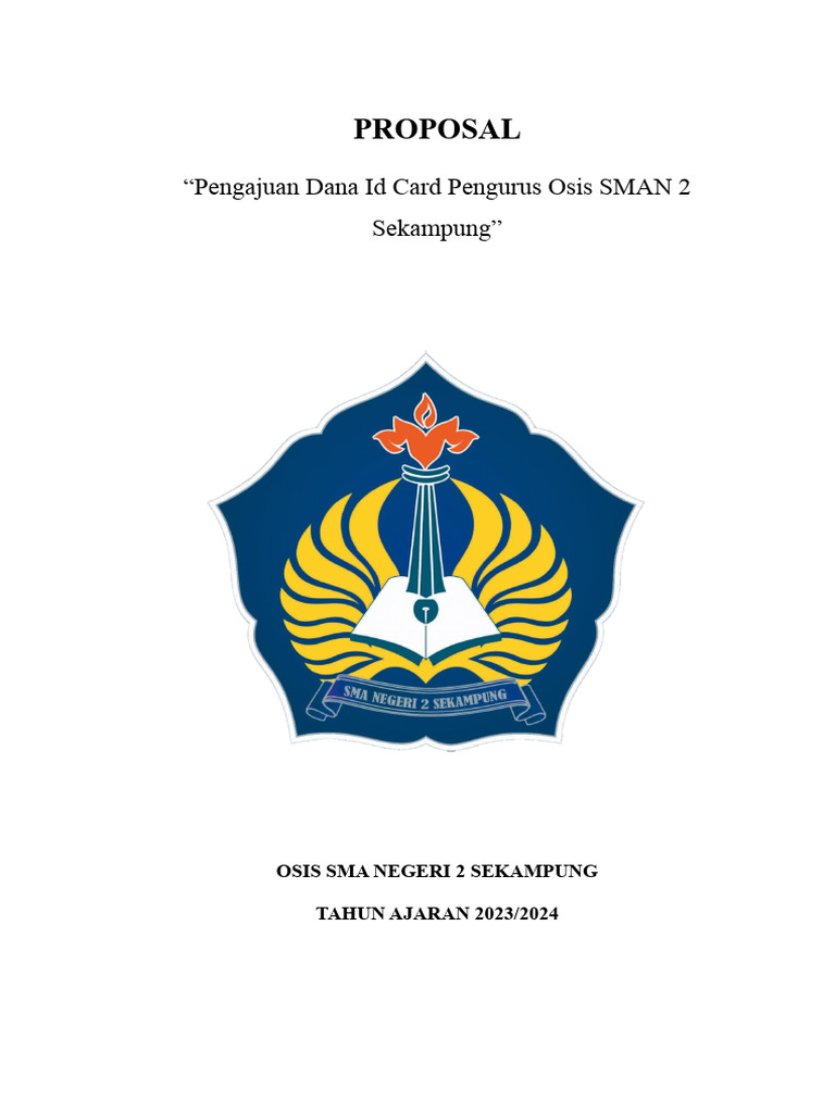 Proposal Pengajuan Dana Id Card | PDF