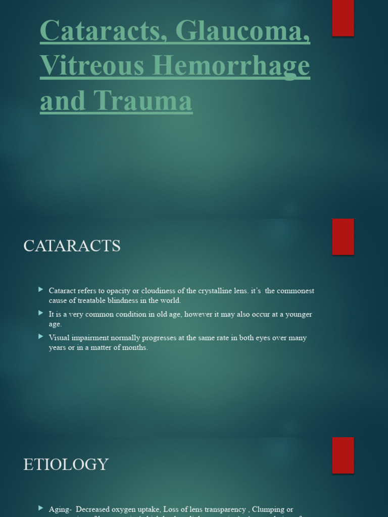 Cataracts, Glaucoma | PDF | Wellness