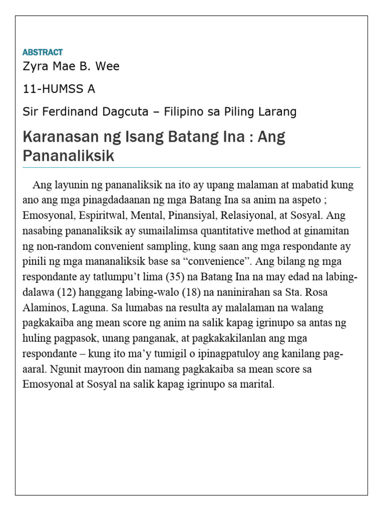 Ang Magandang Dilag at Ang Kuba | PDF Ang Magandang Dilag at Ang Kuba | PDF