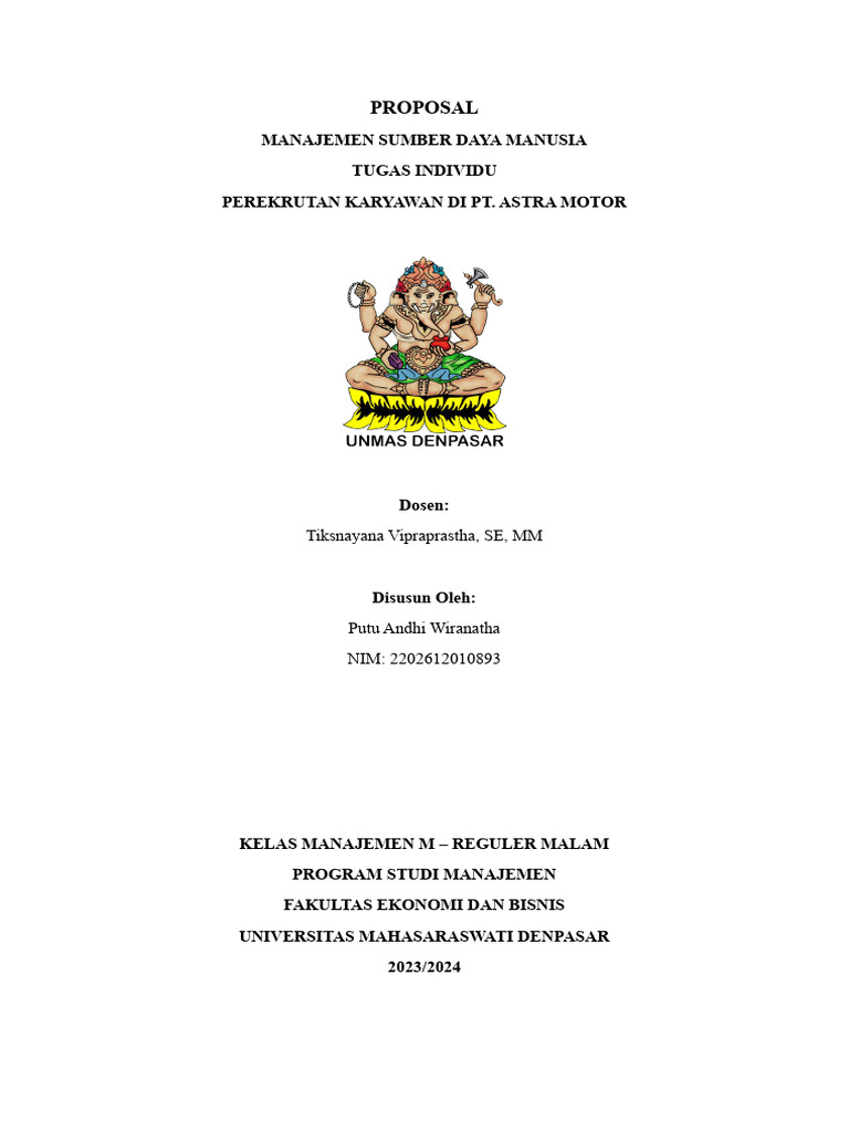 Proposal Perekrutan Karyawan | PDF