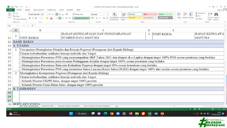 PENGISIAN SKP KUALITATIF | PDF
