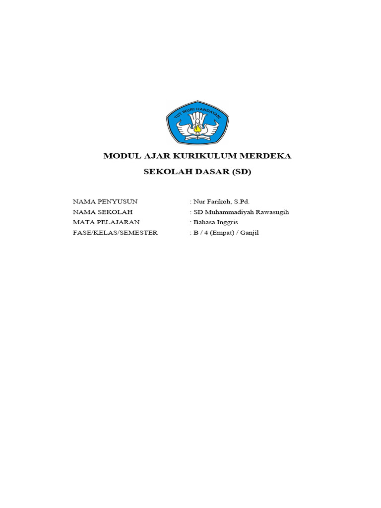 Modul Ajar Bing Fase B | PDF