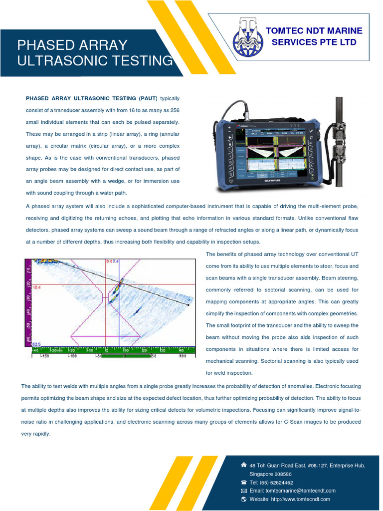 PAUT Service Brochure | PDF | Nondestructive Testing | Matrix (Mathematics)