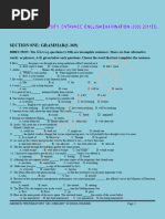 Grade 12 English Model Exam 2020 | PDF | Speed Limit | Test (Assessment)