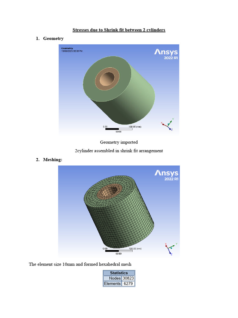 4 - Stresses Due To Shrink Fit Between 2 Cylinders | PDF