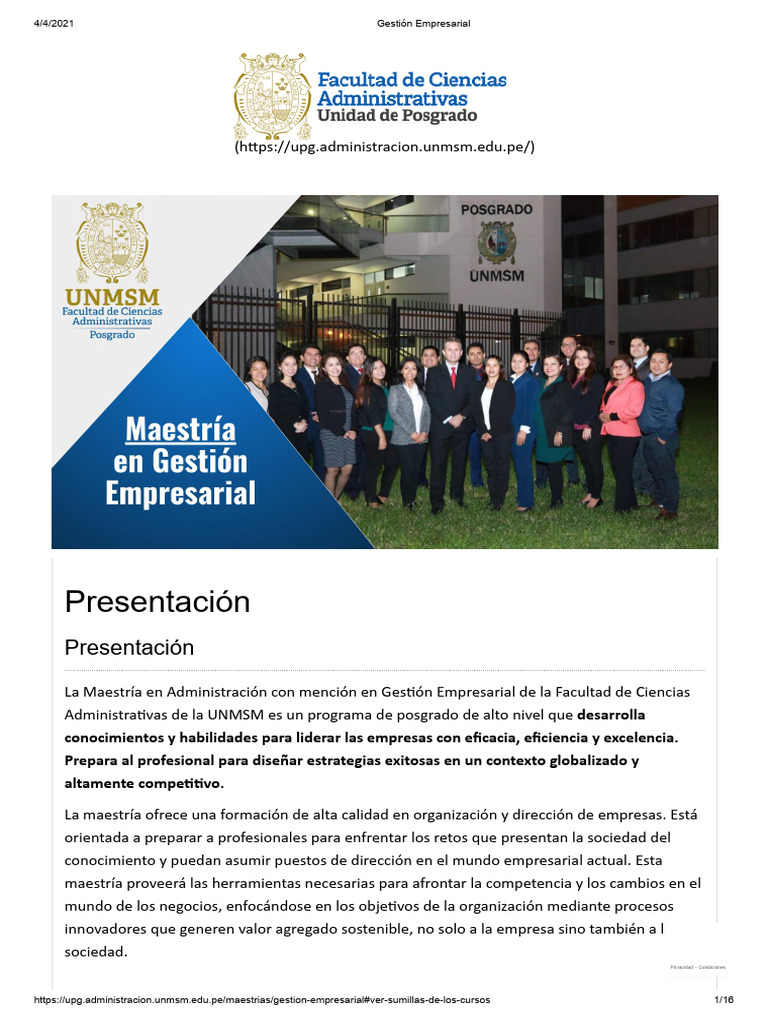 Gestión Empresarial | PDF