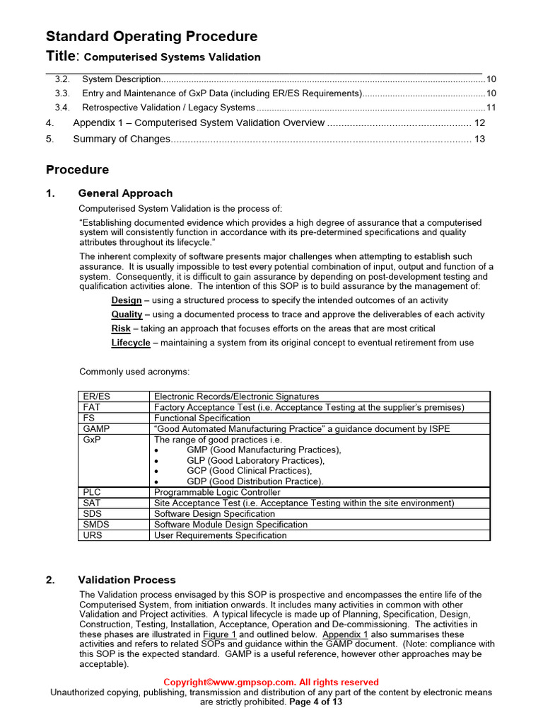 VAL 040 Computerised Systems Validation Sample | PDF