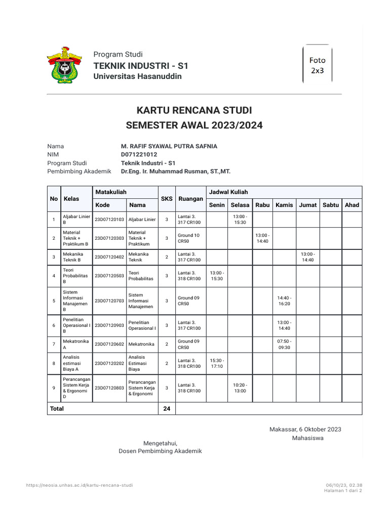 KRS - Portal Akademik | PDF