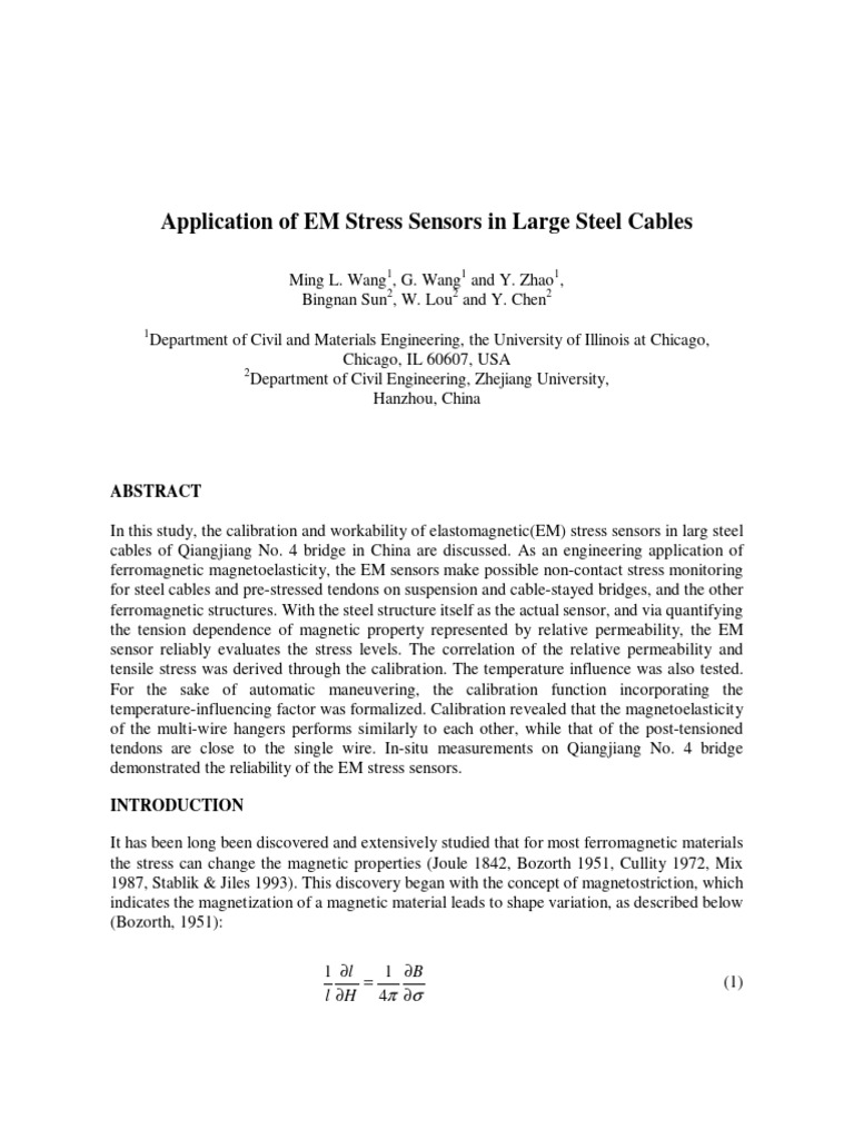Ming L. Wang, Dkk. - Application of EM Stress Sensors in Large Steel ...