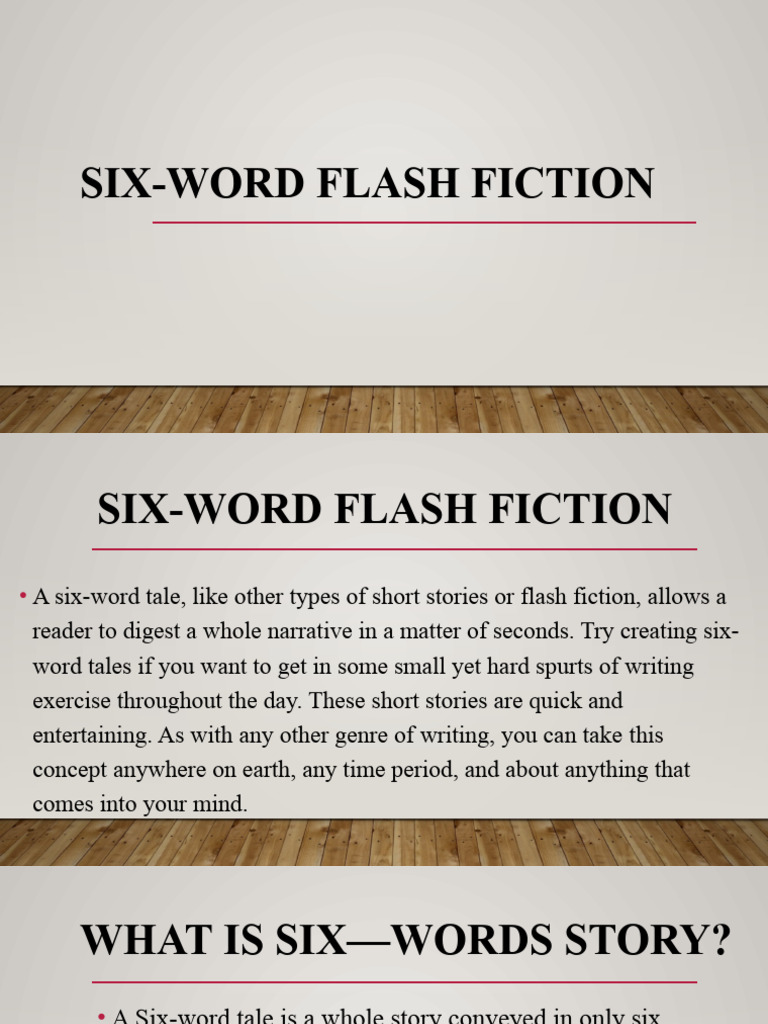 Six Word Flash Fiction | PDF