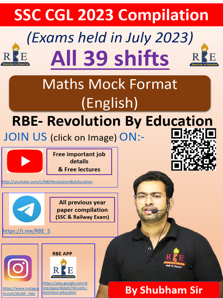 CGL 2023 July Pre Shiftwise Maths | PDF
